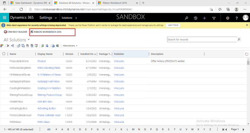 Ribbon Workbench In Dynamics 365